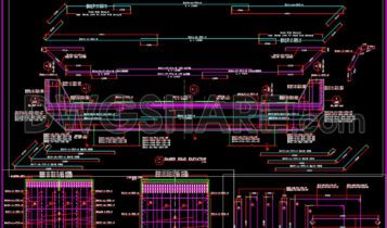 Heliport Layout Plan and Sections Details Autocad Drawing DWG
