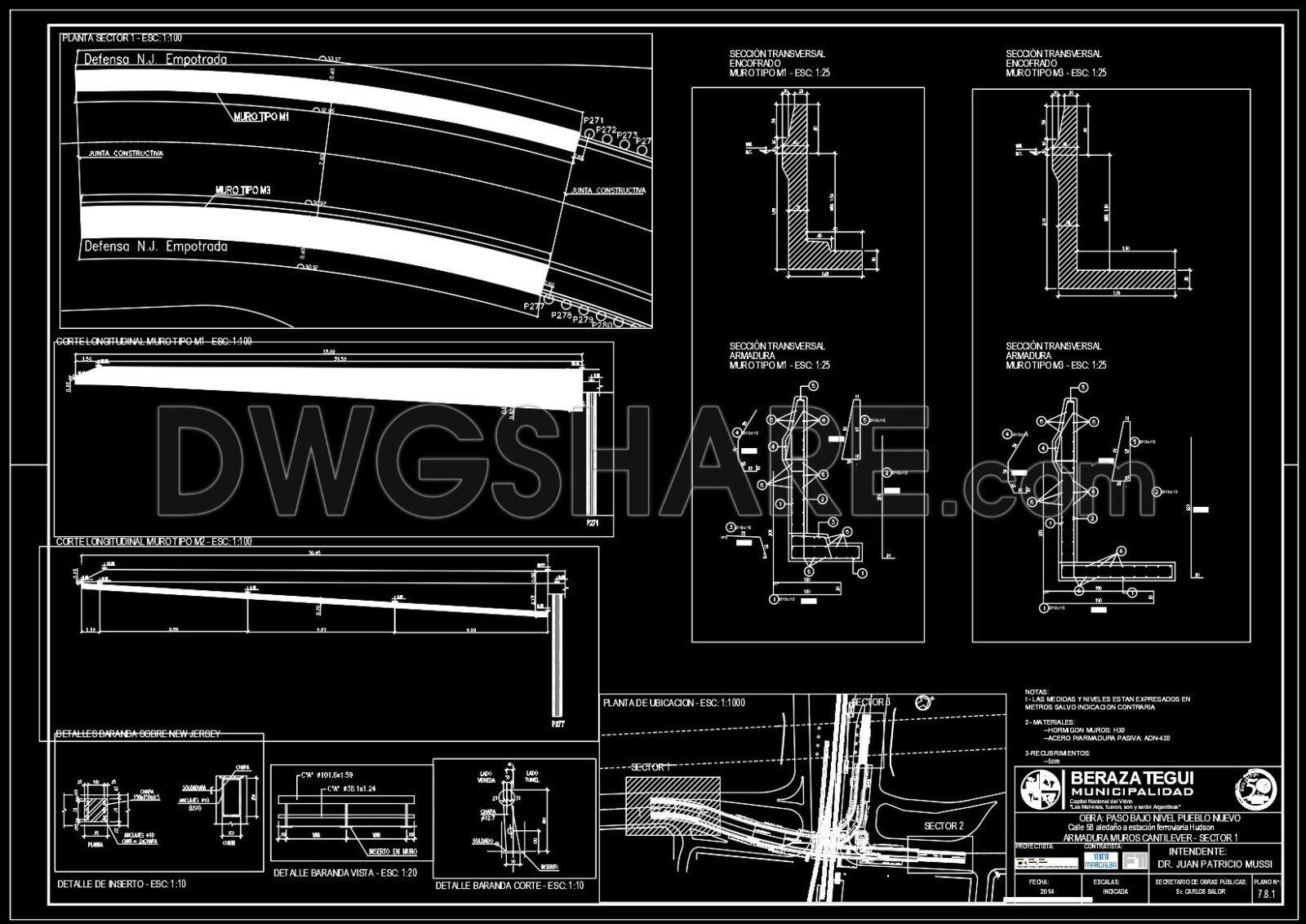 615. Cantilever Wall Reinforcement CAD Details Free Download