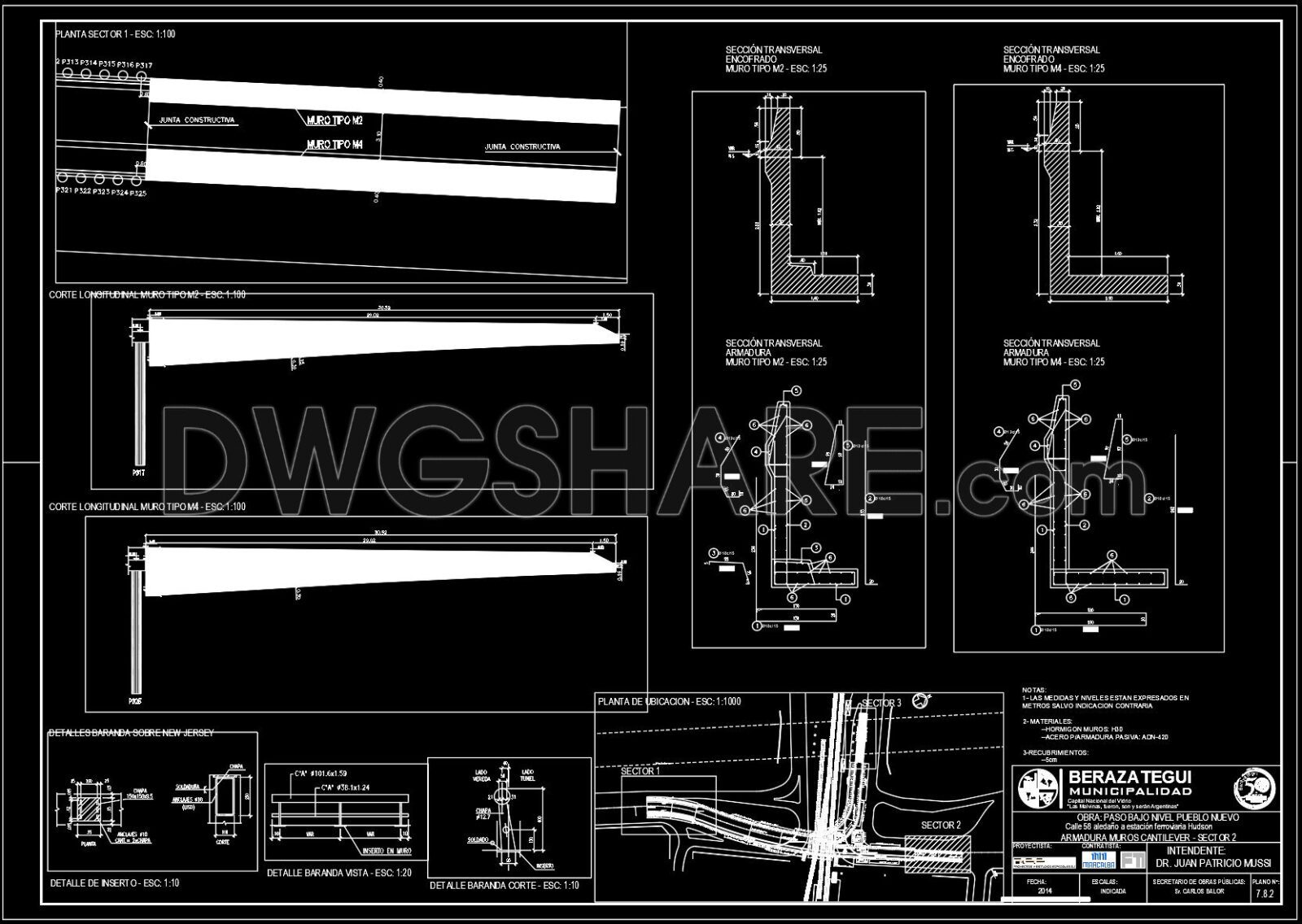 615. Cantilever Wall Reinforcement CAD Details Free Download