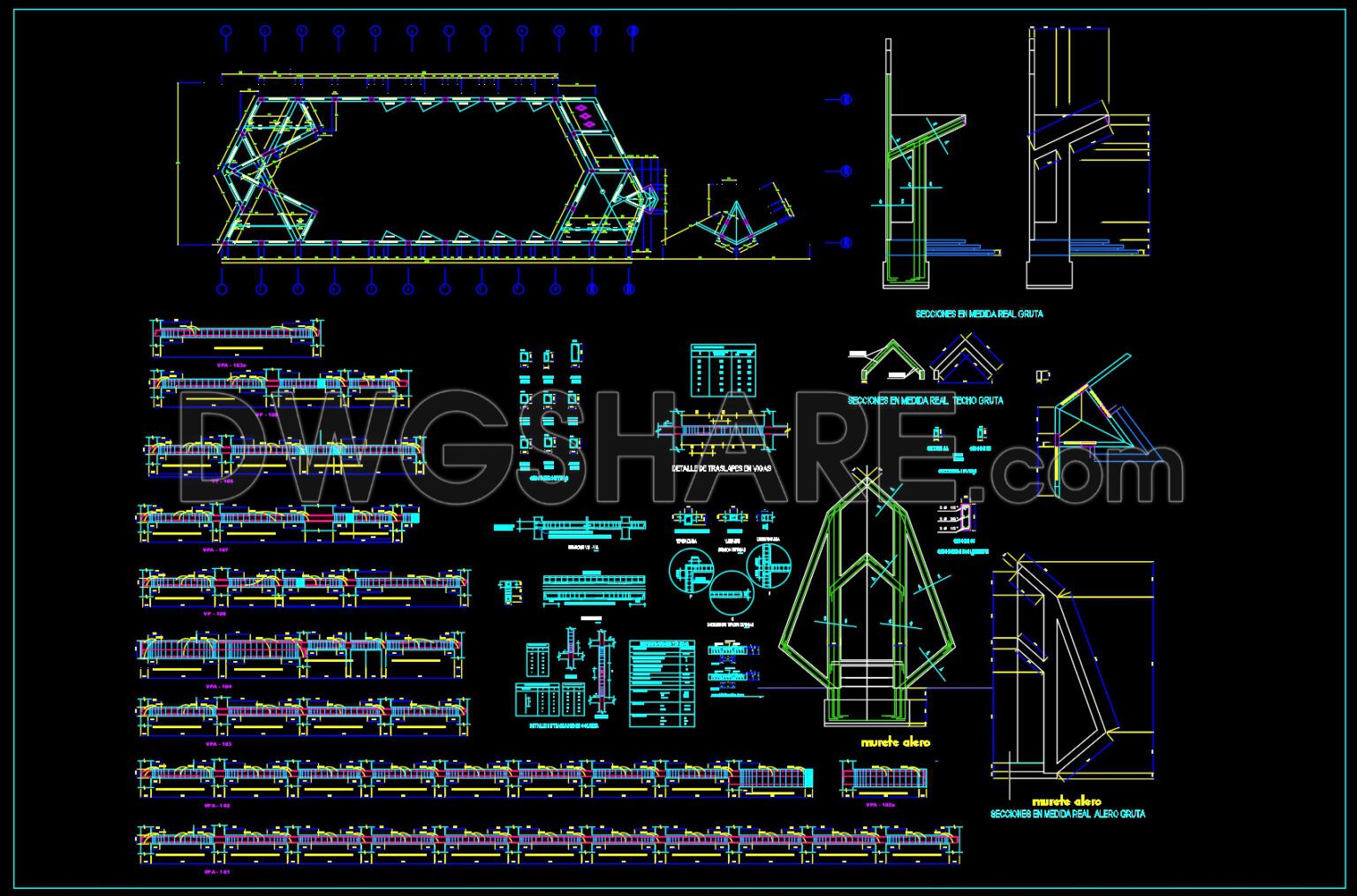 618. Free Download Chapel Structural Details - CAD Template