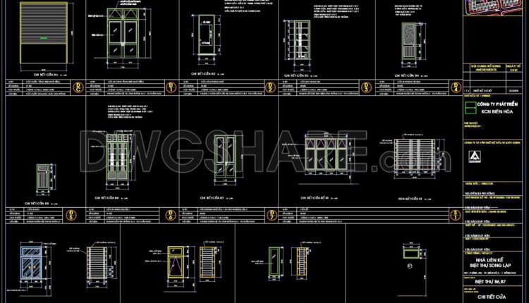676. Free Download Detailed Cad Drawings Of Villa Door & Grille Systems ...