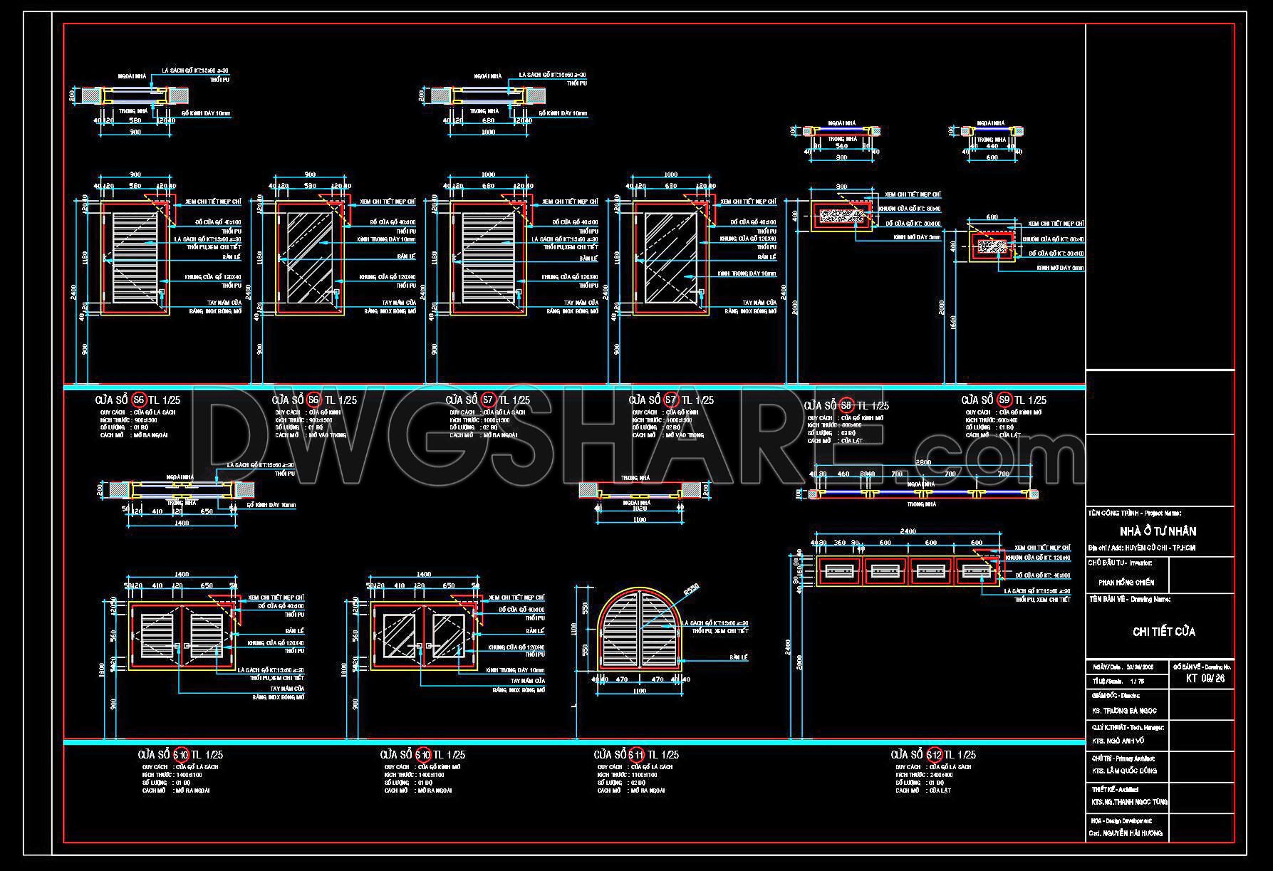 677. Free Download – Complete Cad Drawings Of Doors And Windows For ...