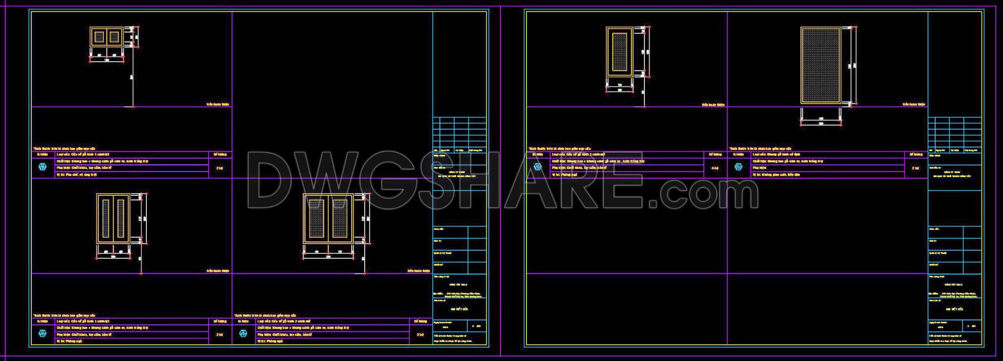 678. Free Download – Complete Cad Drawings Of Doors And Windows