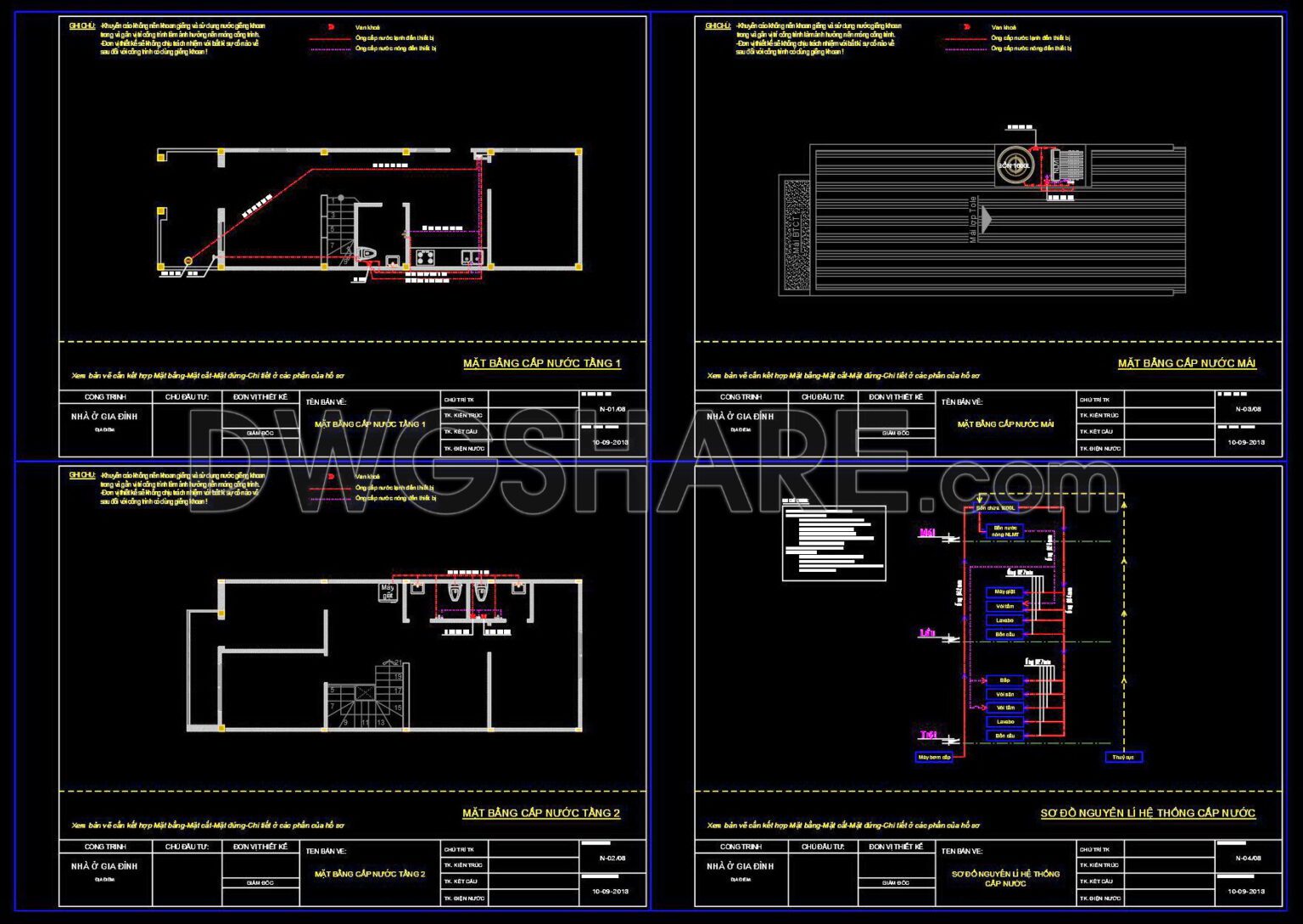 122. Free Download Plumbing & Electrical Design Drawings for a 2-Story ...