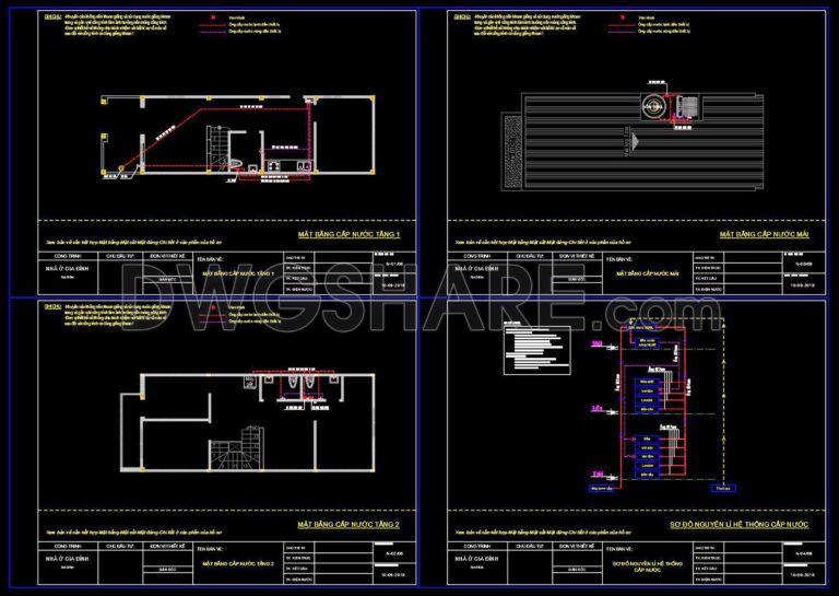 122. Free Download Plumbing & Electrical Design Drawings for a 2-Story ...