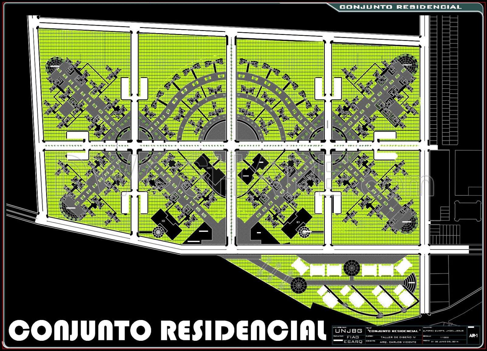 139. Free Download Conceptual Master Plan for a Residential Complex (CAD)