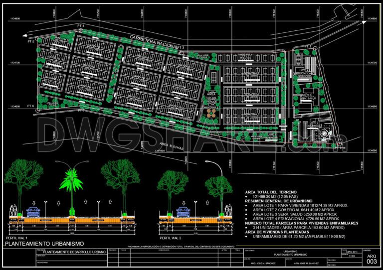 140. Free Download Urban Development Master Plan CAD Project