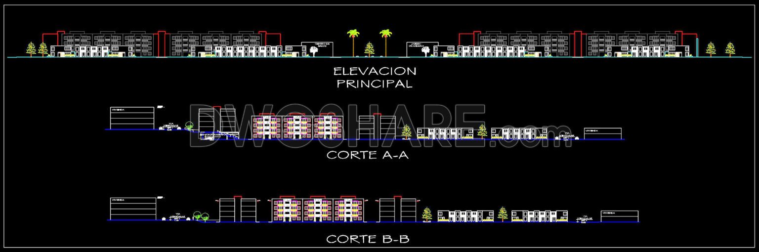141. Residential Complex Master Plan CAD - Free Download