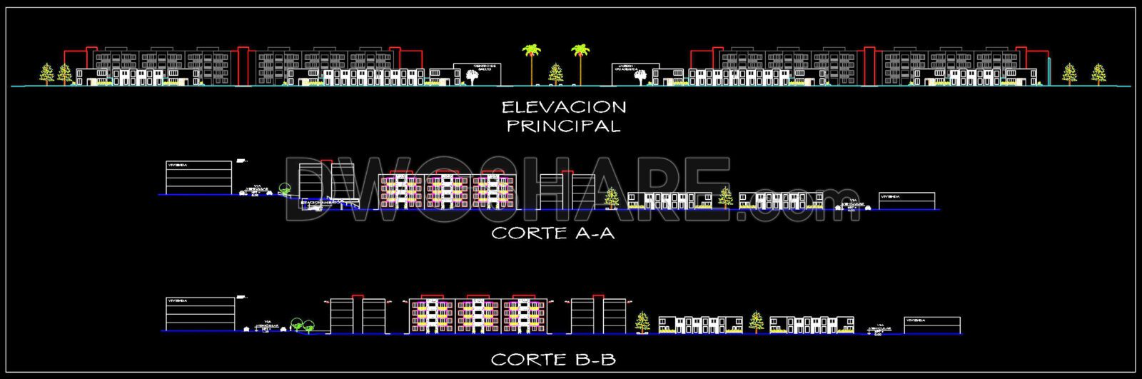 141. Residential Complex Master Plan CAD - Free Download