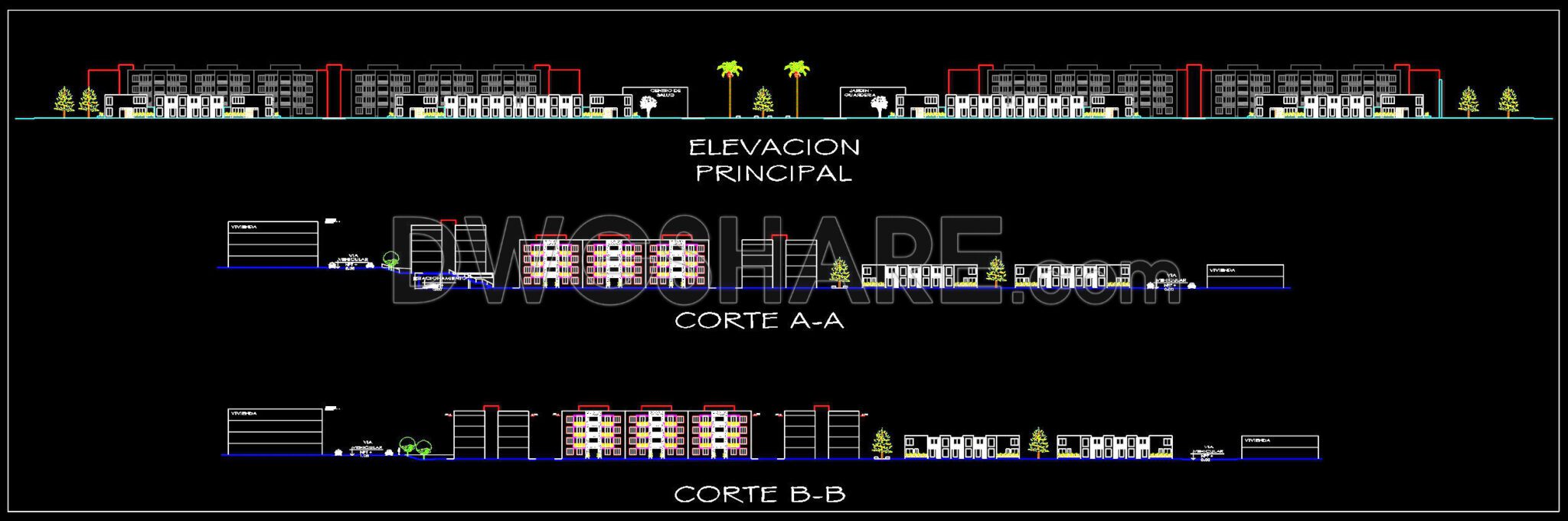 141. Residential Complex Master Plan CAD - Free Download