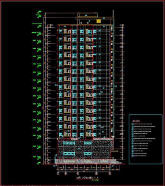 22. Free Download of CAD Floor Plan for a 17-Story Apartment Building