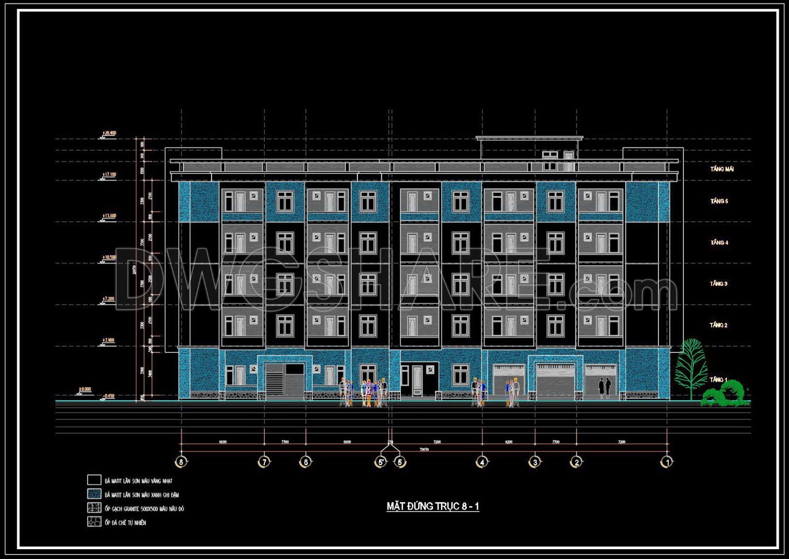24. Free Download of CAD Floor Plans for a 22-Story Apartment Building