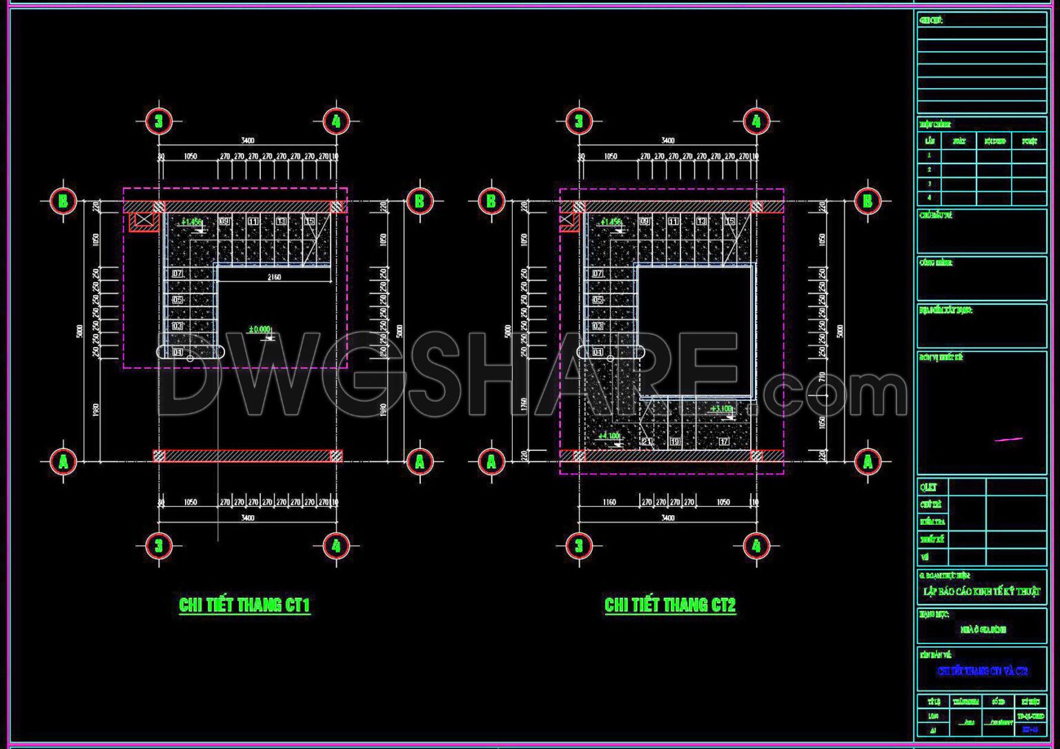 307. Free Download Detailed CAD for Classical Granite & Wood Staircase
