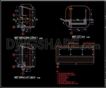 415. Free Download Residential Architectural CAD Details Balconies