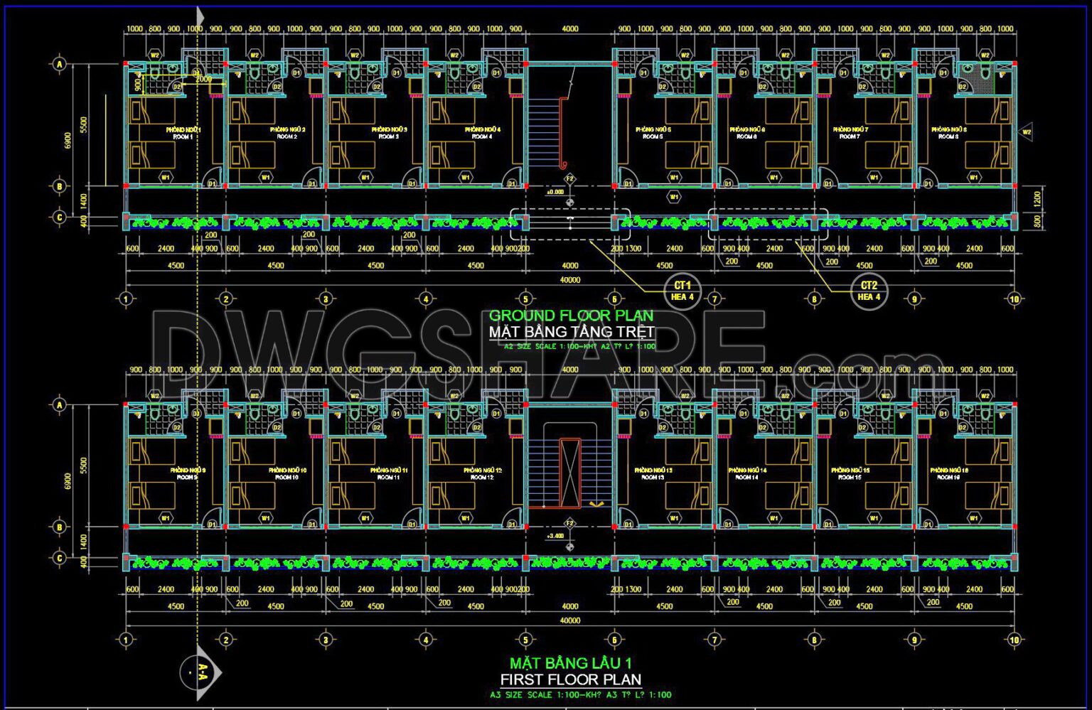 54. Free Download Complete Guesthouse Design - Architectural CAD Project