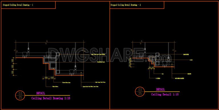 557. Free Download 3 Essential Gypsum Ceiling Details (Curtain Box ...
