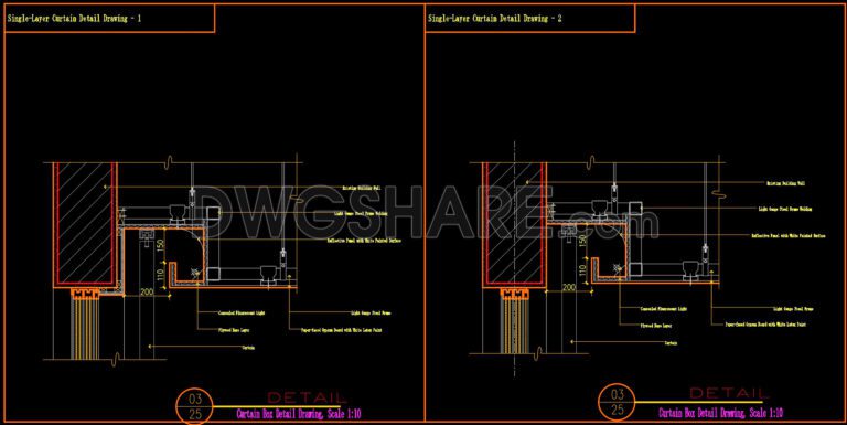 557. Free Download 3 Essential Gypsum Ceiling Details (Curtain Box ...