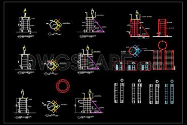 620. Scaffolding System Design for Circular Columns - Free CAD Template