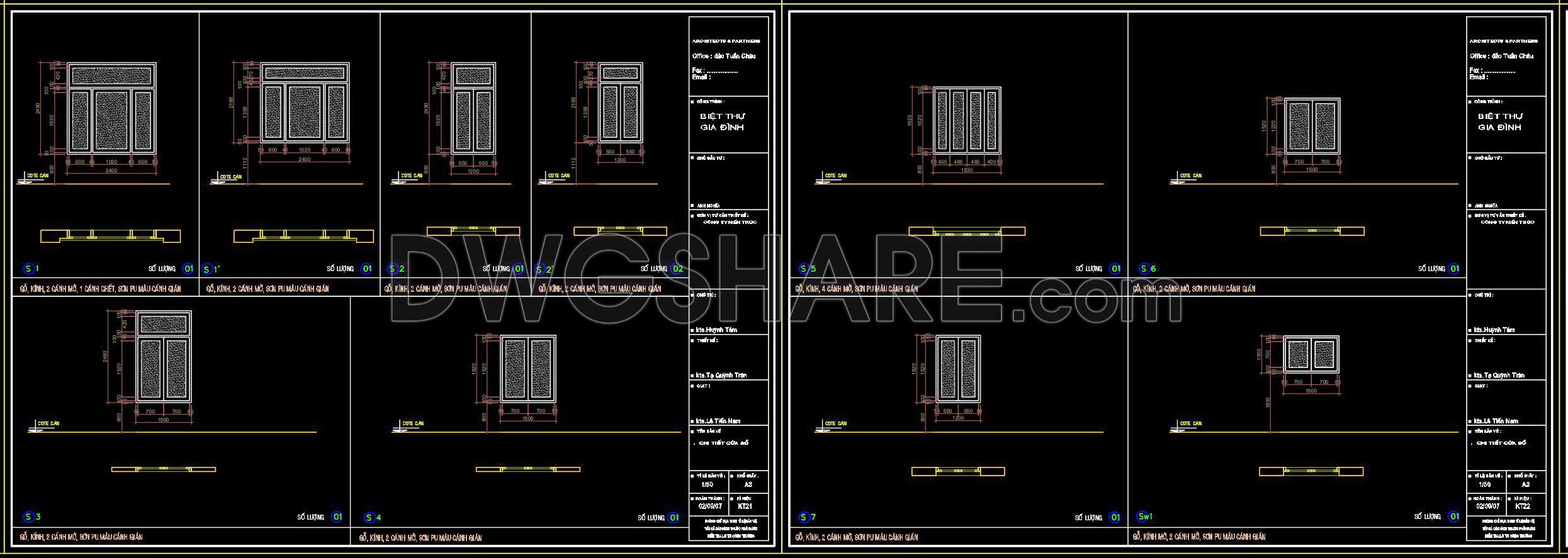 679. Free Download – Complete Cad Drawings Of Doors And Windows
