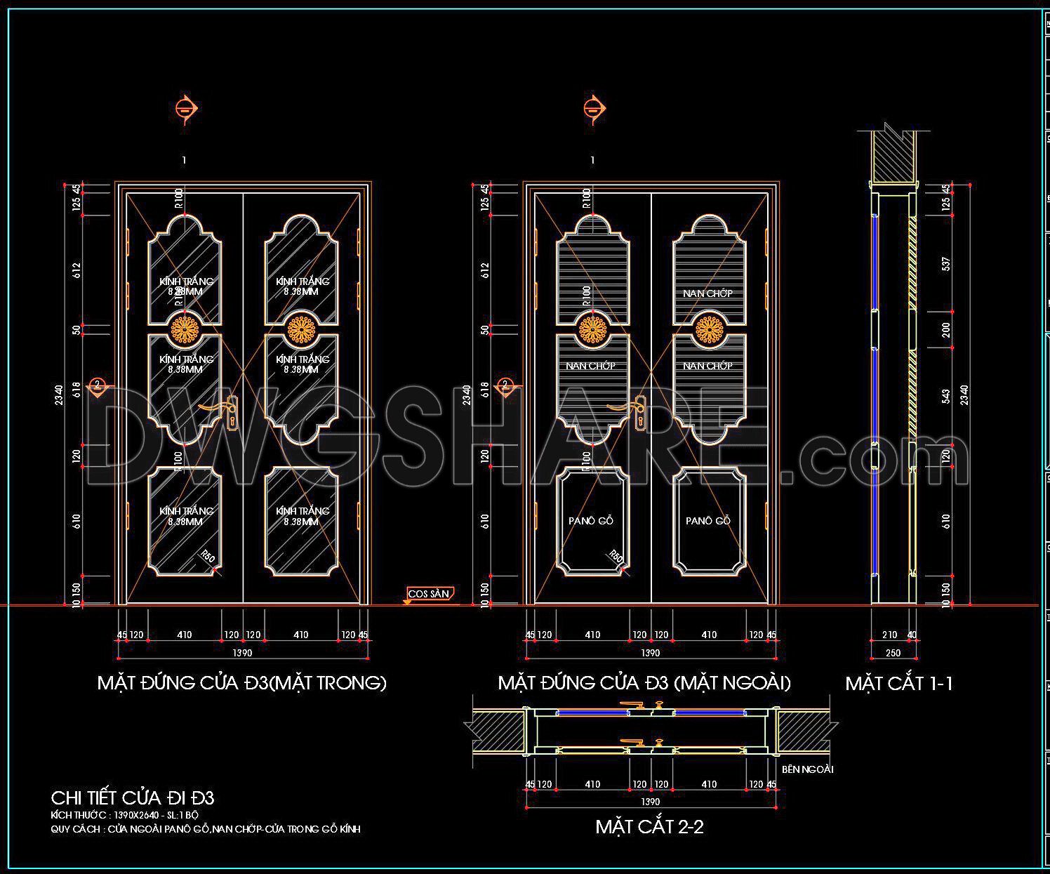 680. Free Download – Complete Cad Drawings Of Doors And Windows (1 ...