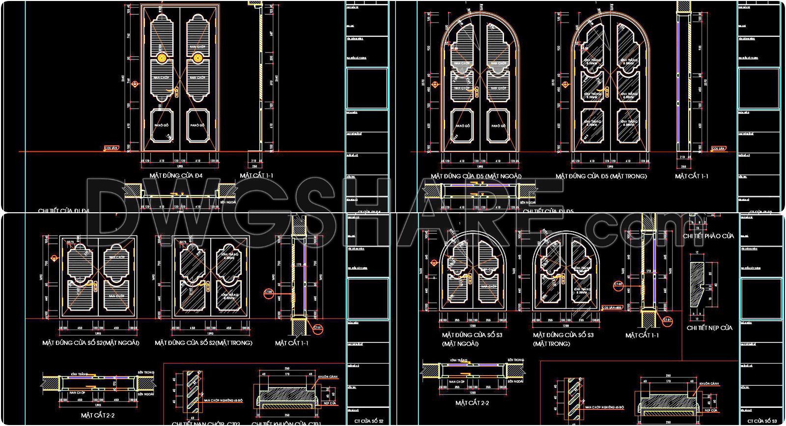 680. Free Download – Complete Cad Drawings Of Doors And Windows