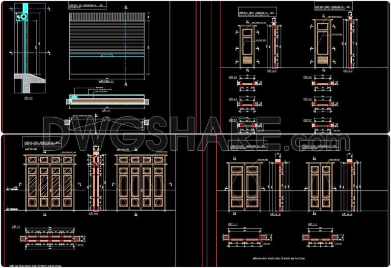 681. Free Download – Complete Cad Drawings Of Doors And Windows
