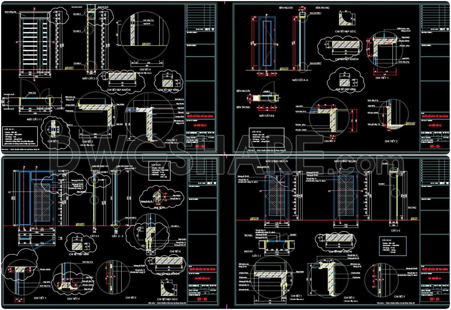 682. Free Download – Complete Cad Drawings Of Doors And Windows