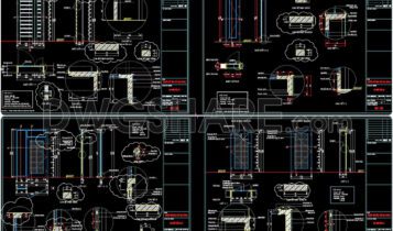 372. Free Download detailed CAD drawings of townhouse stairs