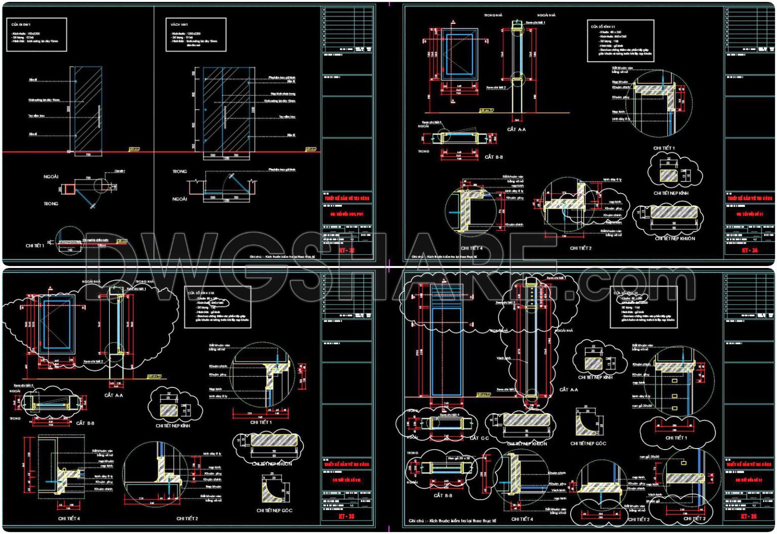 682. Free Download – Complete Cad Drawings Of Doors And Windows