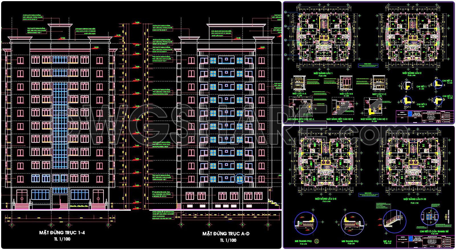 31. CAD drawings of a 11-story high-rise residential building project ...
