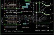 822. Free download 2-story house CAD drawing with 125sqm floor area