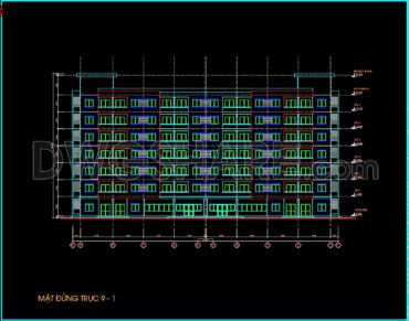 33. Free Download of CAD Floor Plan for a 6-Story Apartment Building