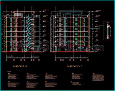 33. Free Download of CAD Floor Plan for a 6-Story Apartment Building