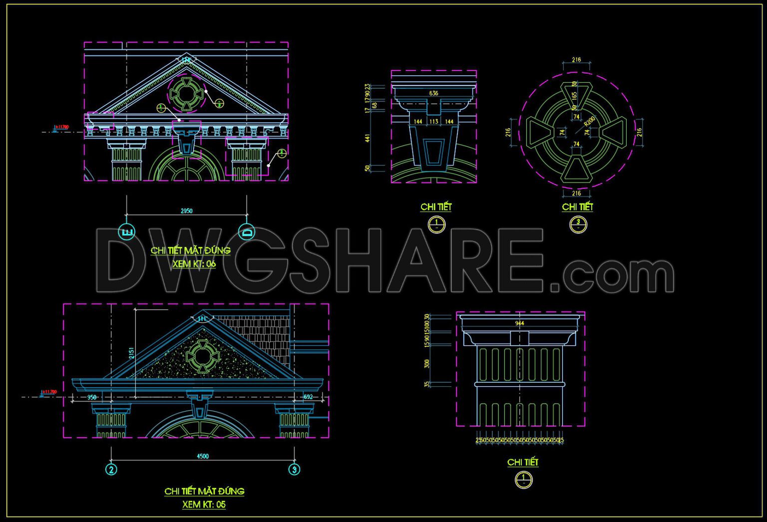 419. Free download of CAD drawings of European classical architectural ...