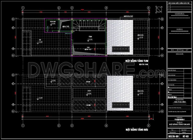 430. Free CAD Download 4-Story Townhouse Floor Plans (6m x 16m)