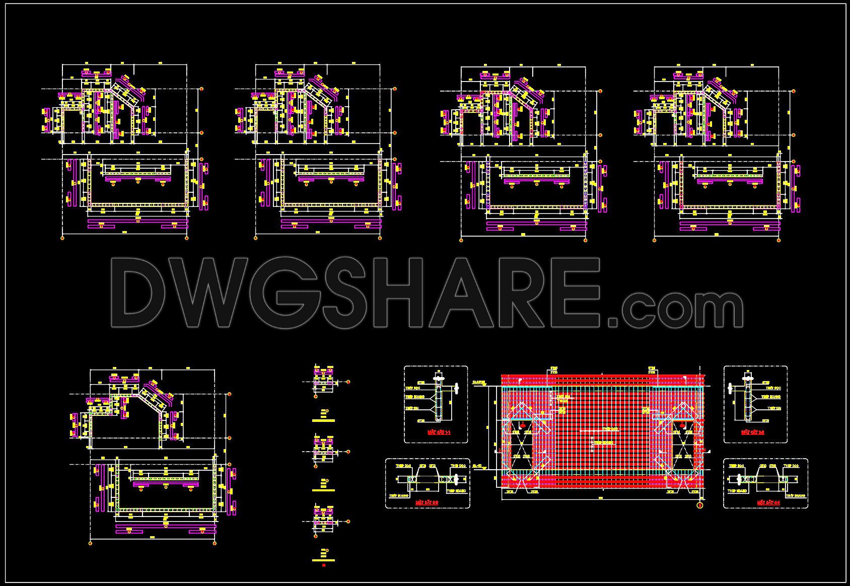 629. Concrete Wall Reinforcement CAD Drawings – Free DWG Download