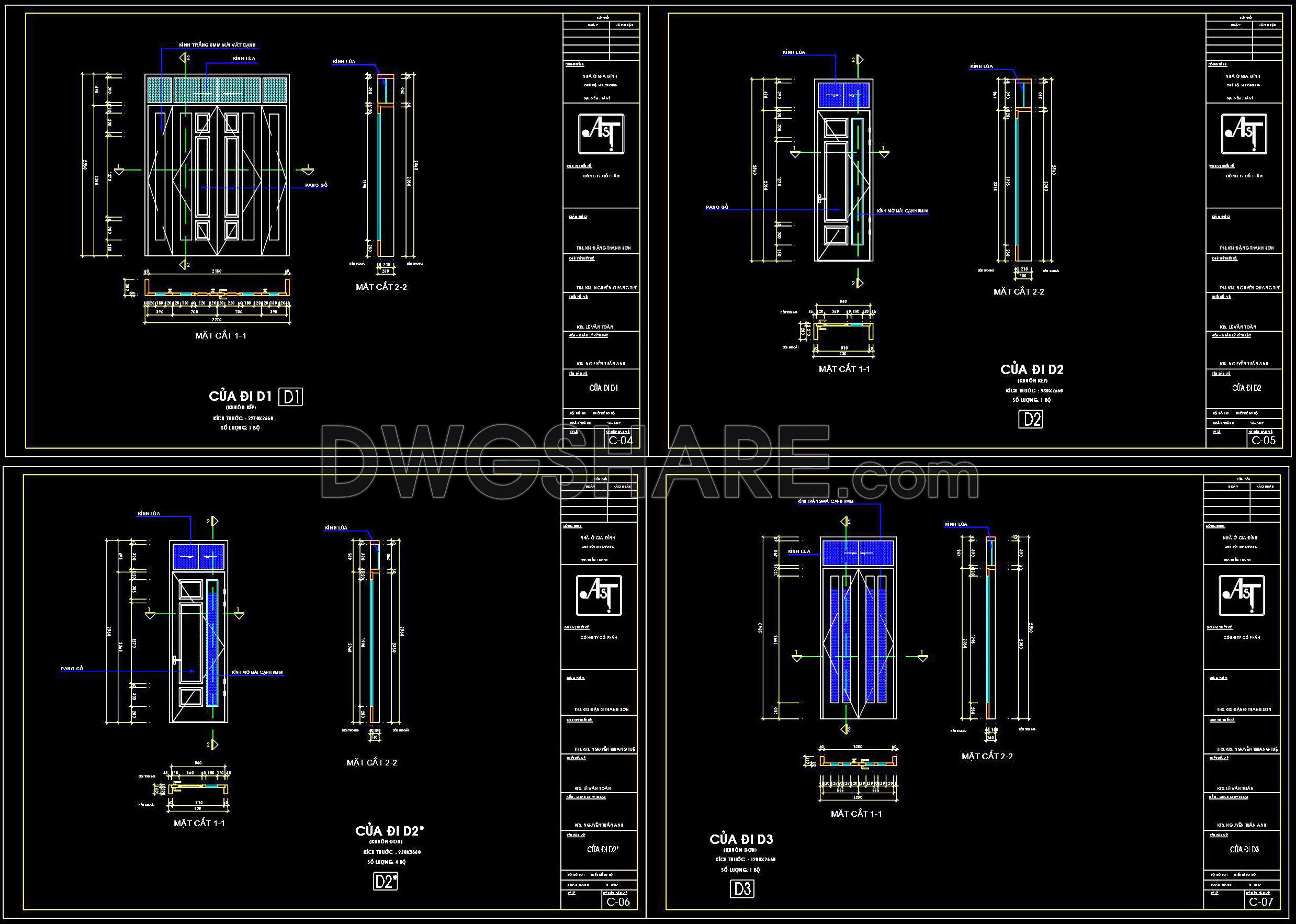 685. Free Download – Complete Cad Drawings Of Doors And Windows For ...