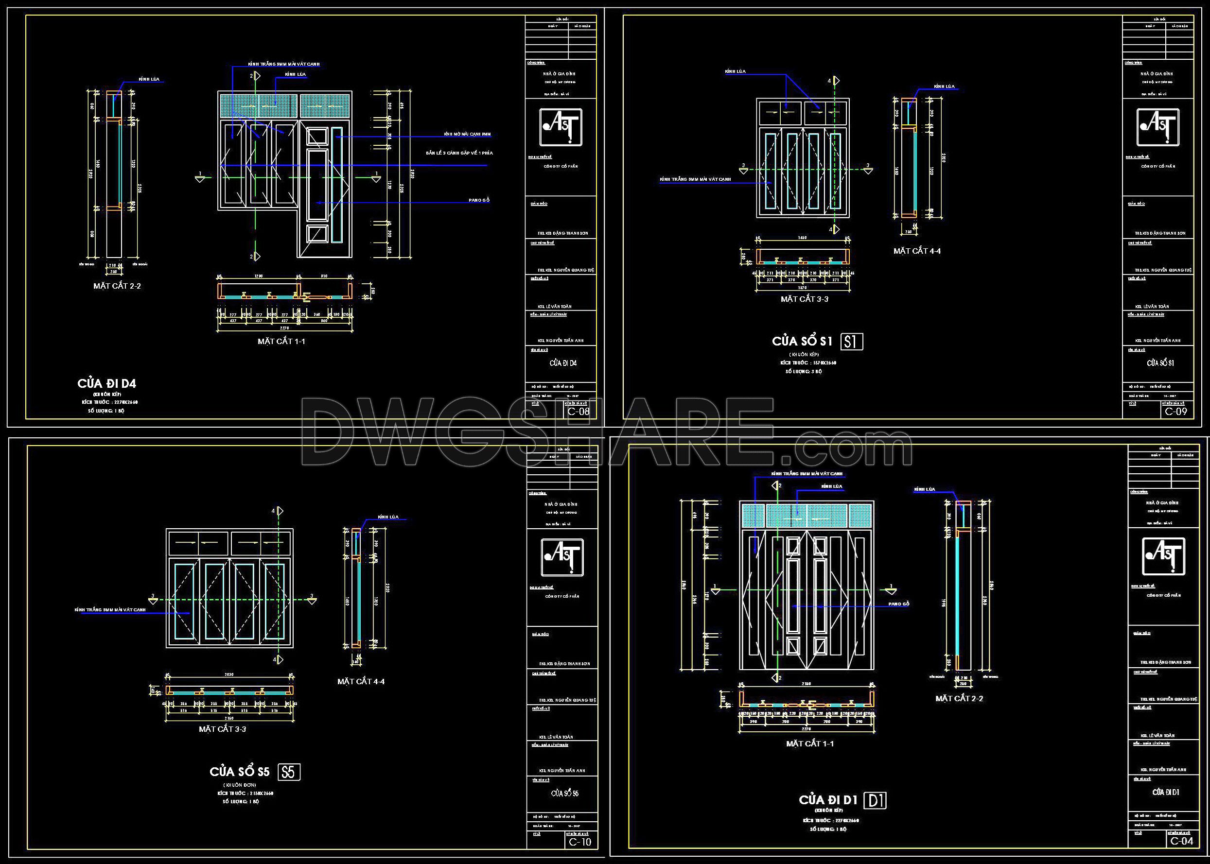 685. Free Download – Complete Cad Drawings Of Doors And Windows For ...