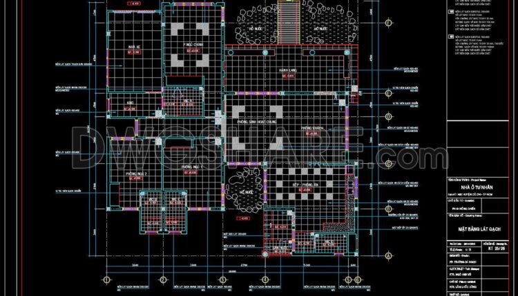 96. Free Download Of Residential Floor Tiling Cad Plan - Free Cad ...