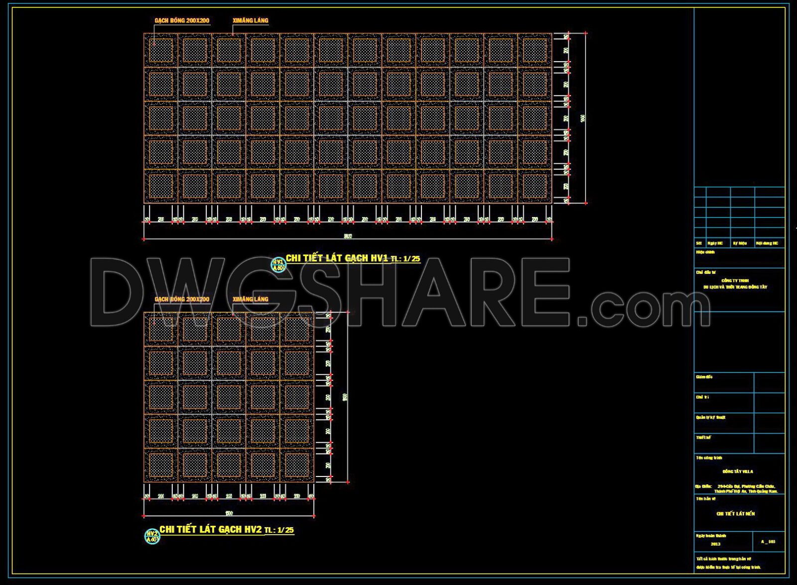 97. Free Download Ground Floor Tiling CAD Plan for Residential Projects