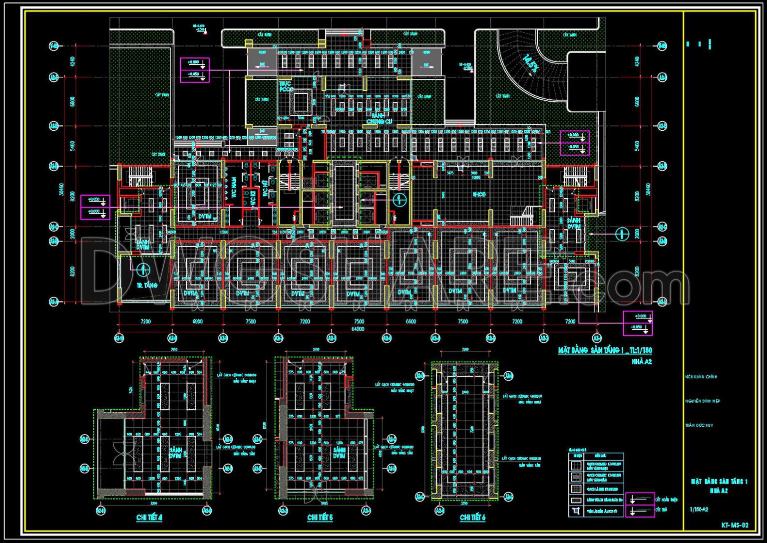 floor tile CAD, tile layout plan, building A2 design, free CAD download ...