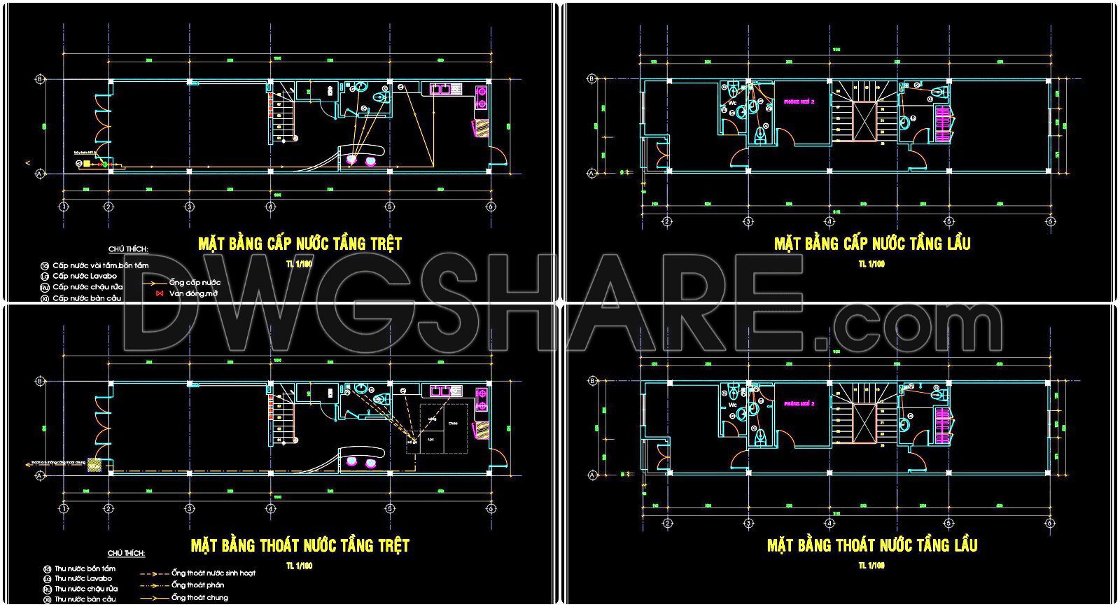 124. Cad Drawings Detailing The Design Of Water Supply And Drainage ...