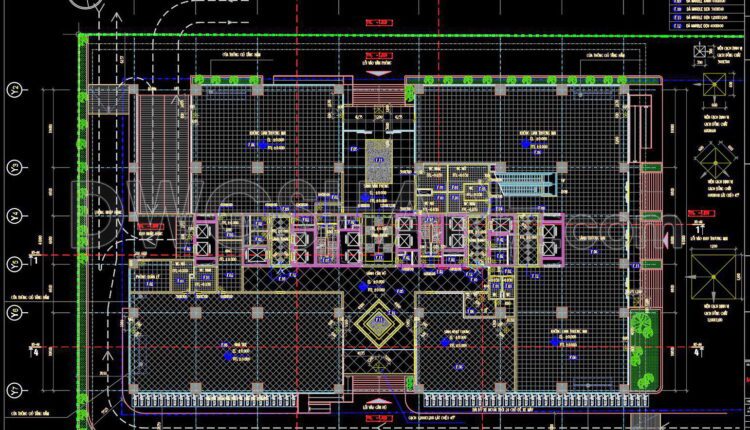 124. Free Download First Floor Tile Layout Cad Drawing 2,898m2 Detailed ...