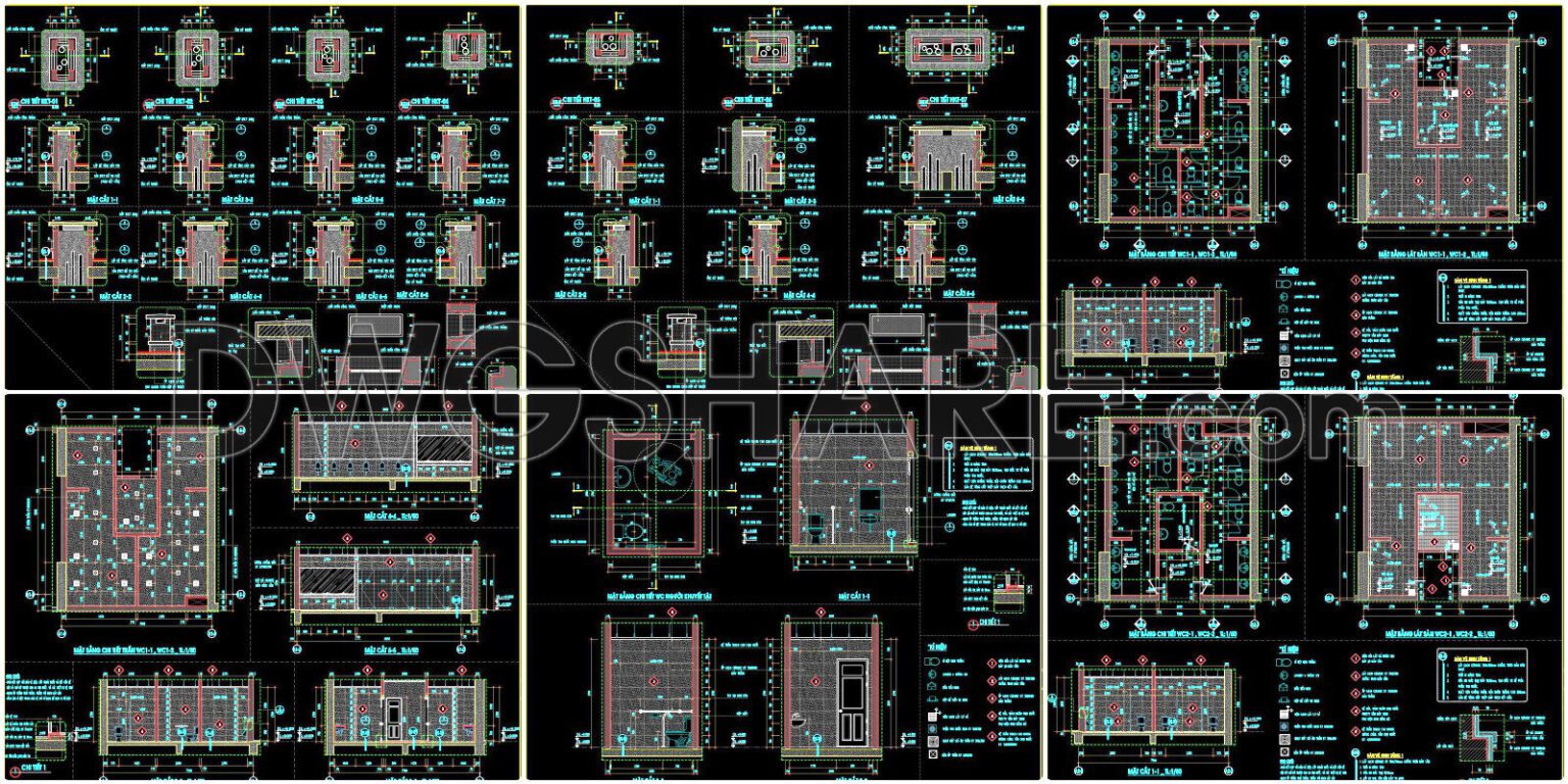 449. Free Download Detailed CAD Drawings of Stairs and Elevator Shaft