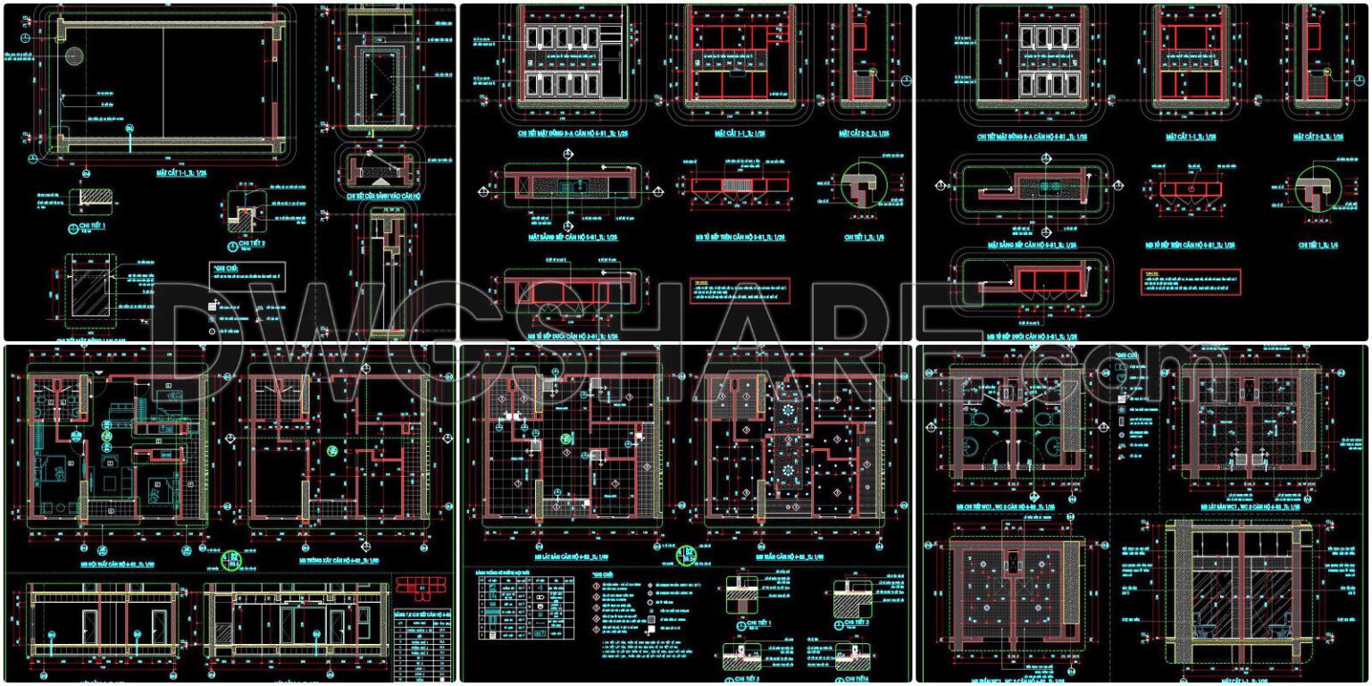 449. Free Download Detailed CAD Drawings of Stairs and Elevator Shaft