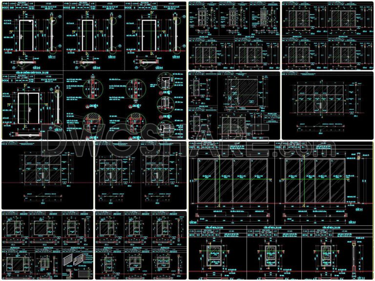 449. Free Download Detailed CAD Drawings of Stairs and Elevator Shaft