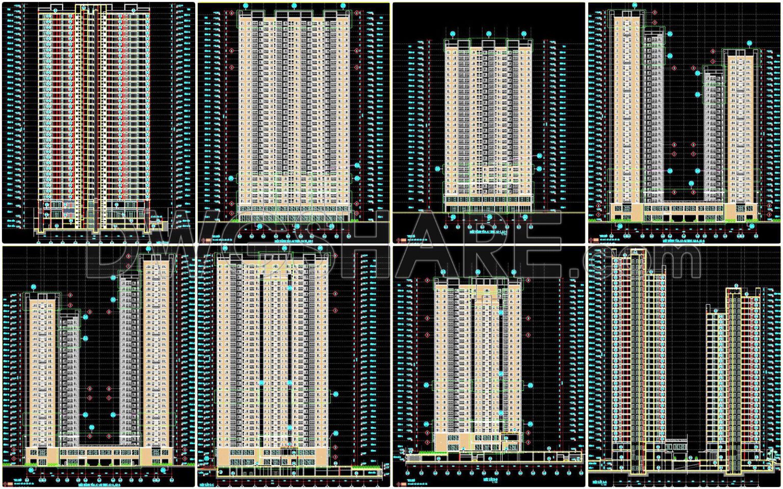 449. Free Download Detailed CAD Drawings of Stairs and Elevator Shaft