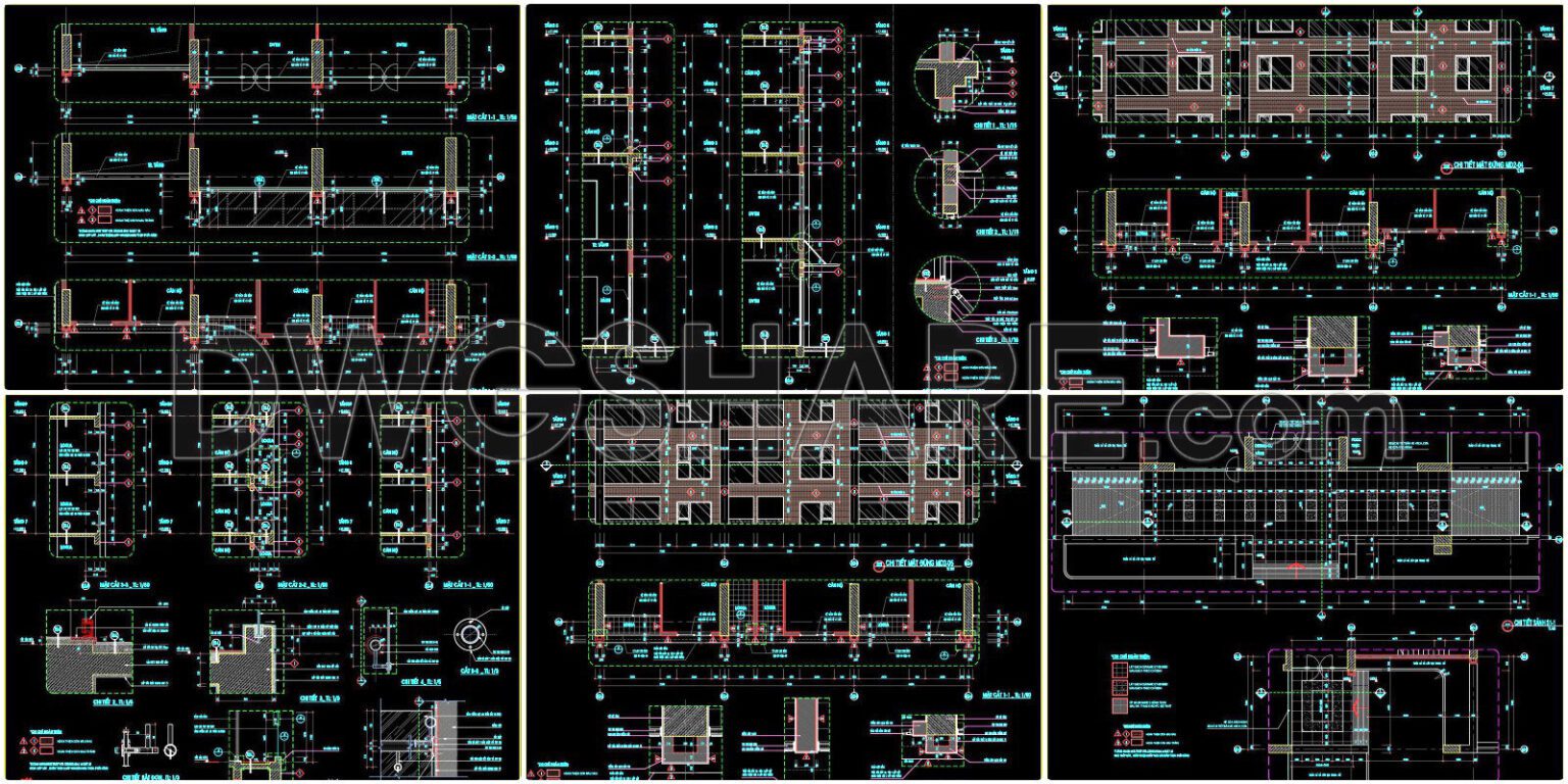 449. Free Download Detailed CAD Drawings of Stairs and Elevator Shaft
