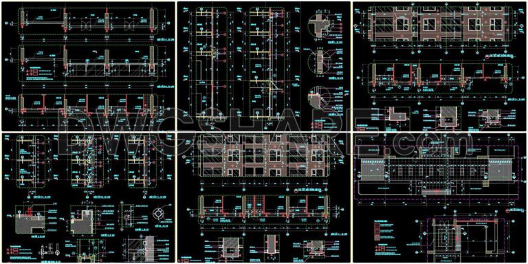 766. Free Download – Tempered Glass Door CAD Drawings with Detailed ...