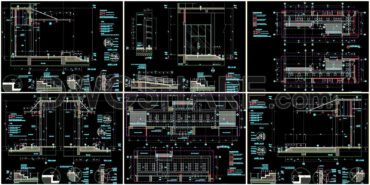 449. Free Download Detailed CAD Drawings of Stairs and Elevator Shaft